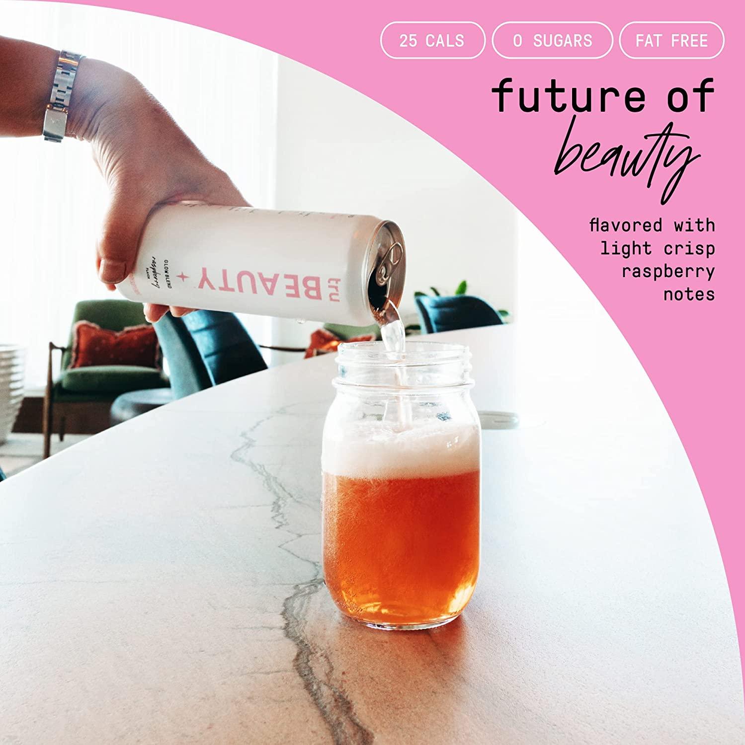 Tru Beauty Sparkling Water 12-Pack: Liquid Collagen Peptides with ...