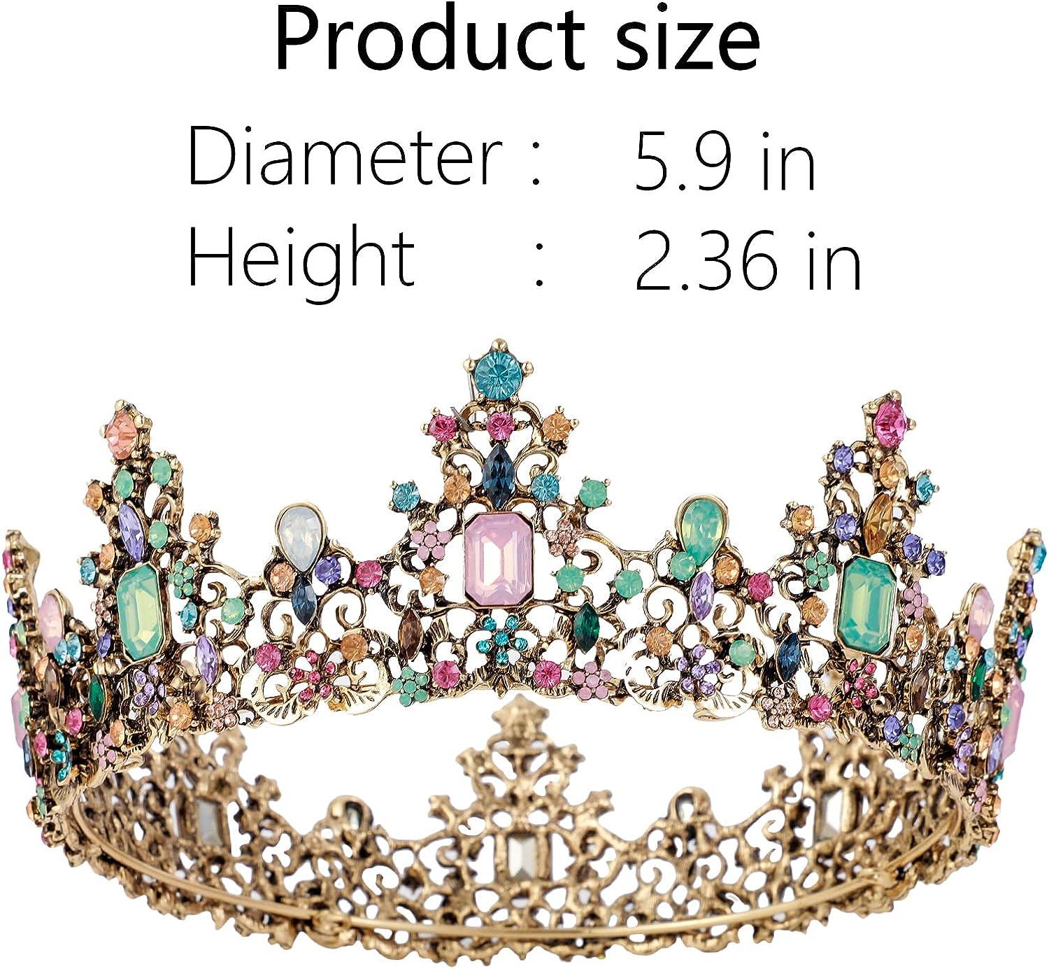 Baroque Princess Crowns for Women & Girls - Wedding, Rave & Prom ...