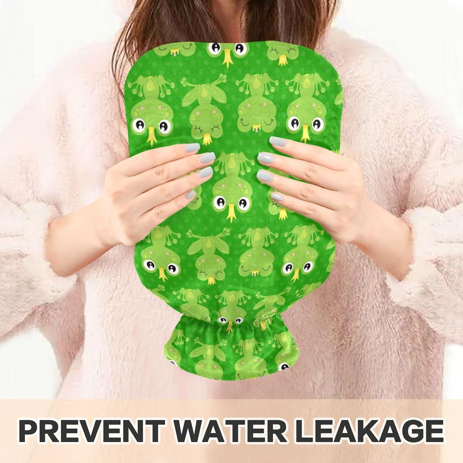 Hot Water Bottles with Frog Cover - 2L Pain Relief & Warmth for Cramps ...