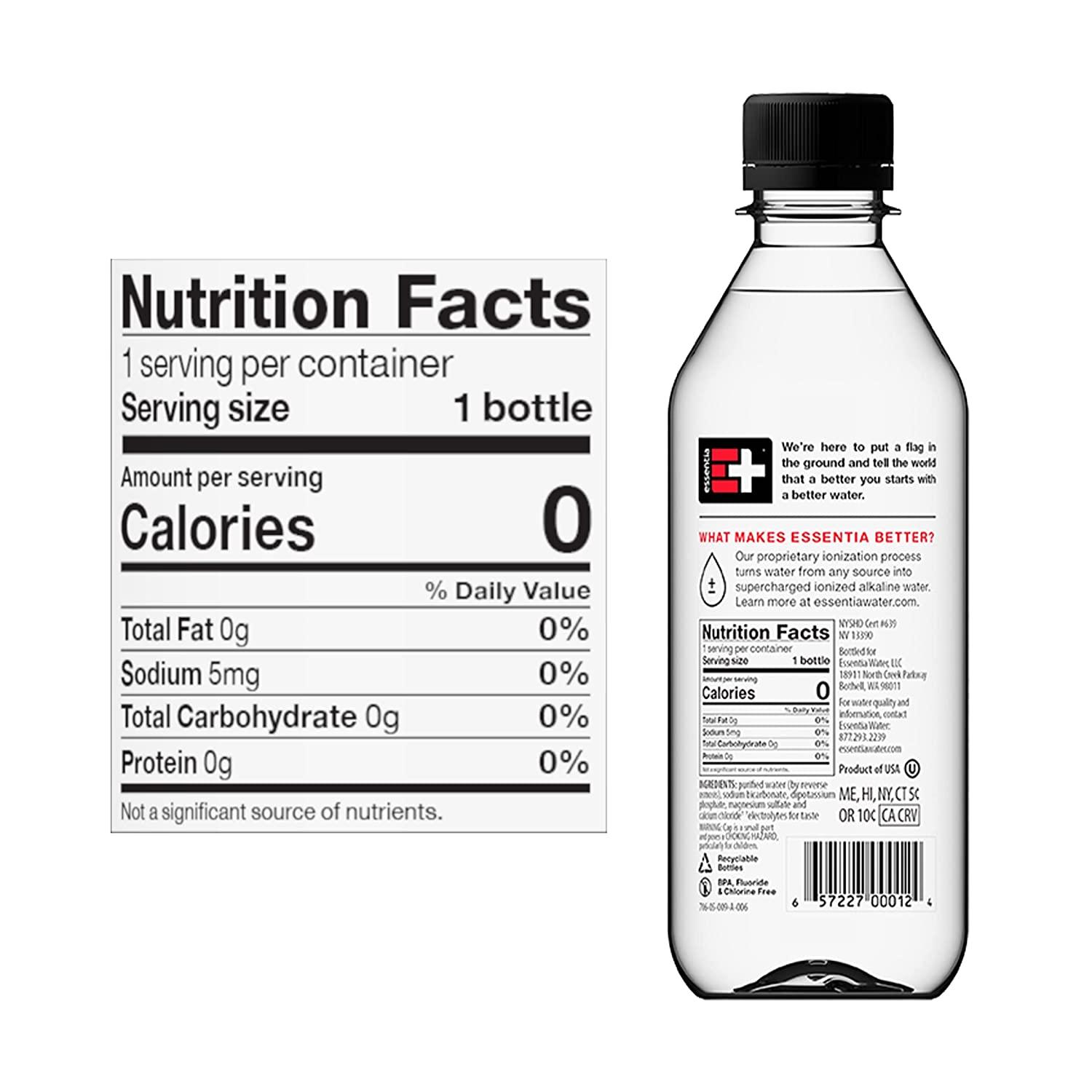 Essentia Water Ionized Alkaline Bottled Water - 12 Pack of 12 Fl Oz ...