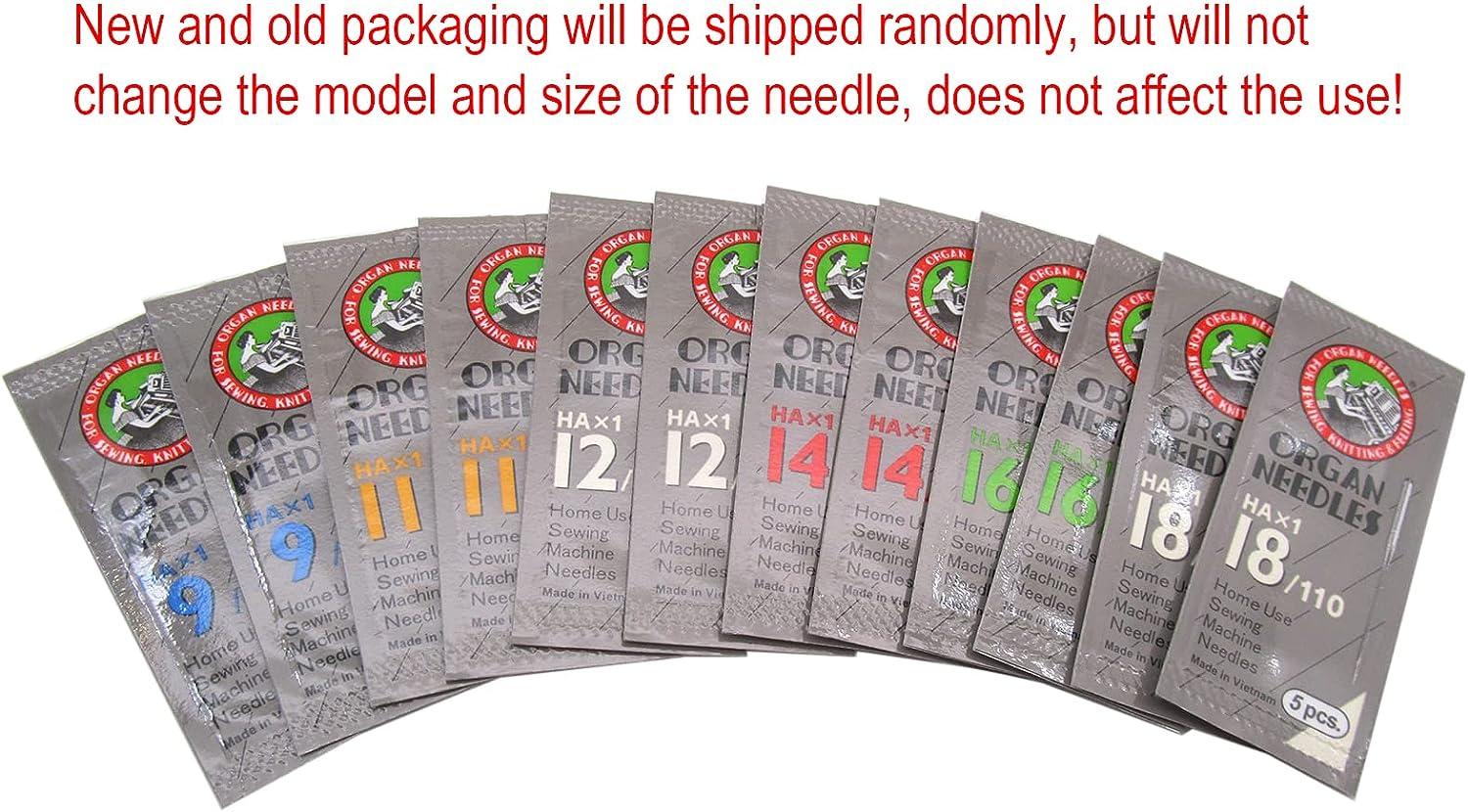 Organ-HAX1 Sewing Needles Set - 60PCS in Clear Plastic Box | Compatible ...