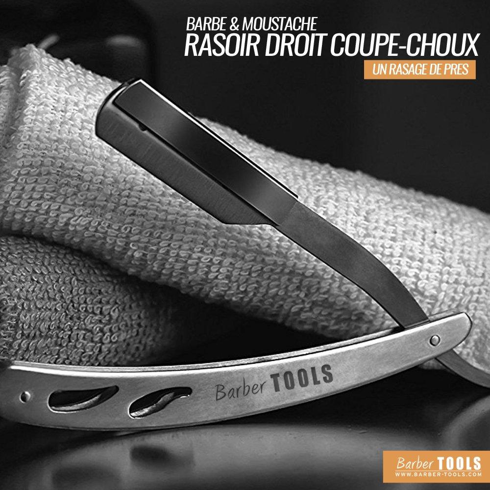 Razor Men Beard Razor Set - Silver Barber Razor with Replaceable Blades ...