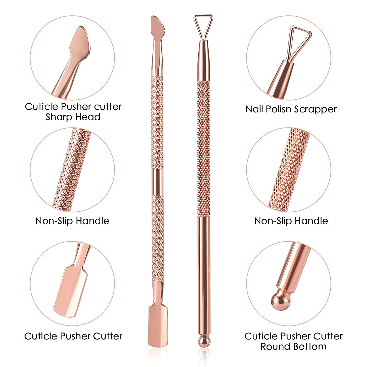 YINYIN Cuticle Trimmer & Pusher Set - Durable Nail Cutter for Pedicure ...