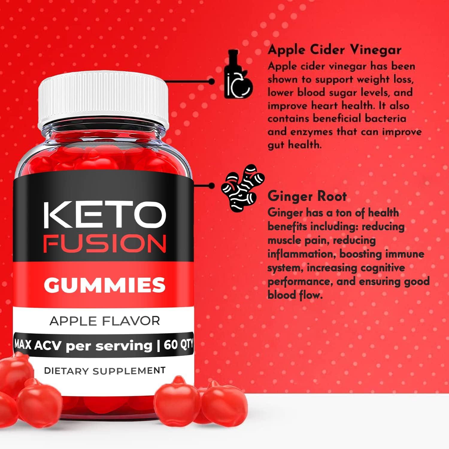 Keto Fusion ACV Gummies - Vegan Non GMO Ketosis Support - 60 Count | Buy Now with Express ...