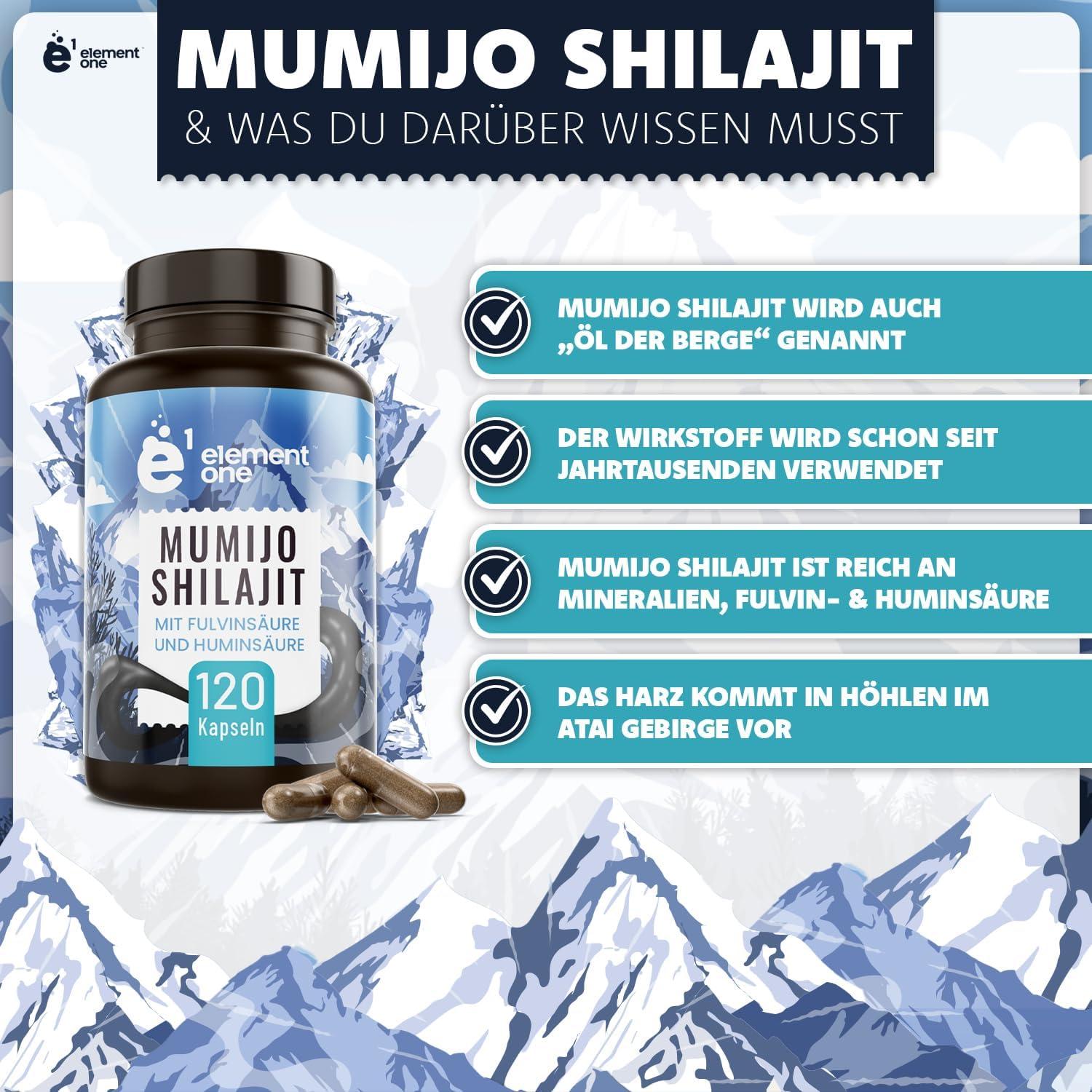 Shilajit Capsules Original - 1000mg Daily Dosage - 120 High-Dose ...