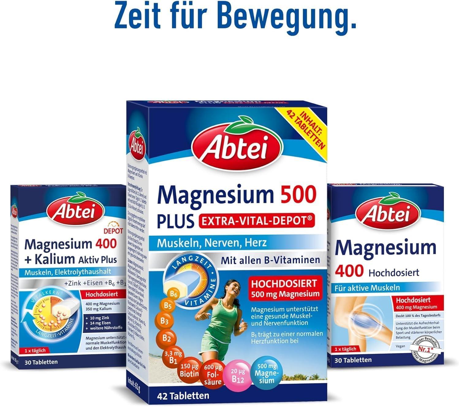 Abbey Magnesium 500 Plus Extra Vital Depot - High-Dose Vegan Supplement ...