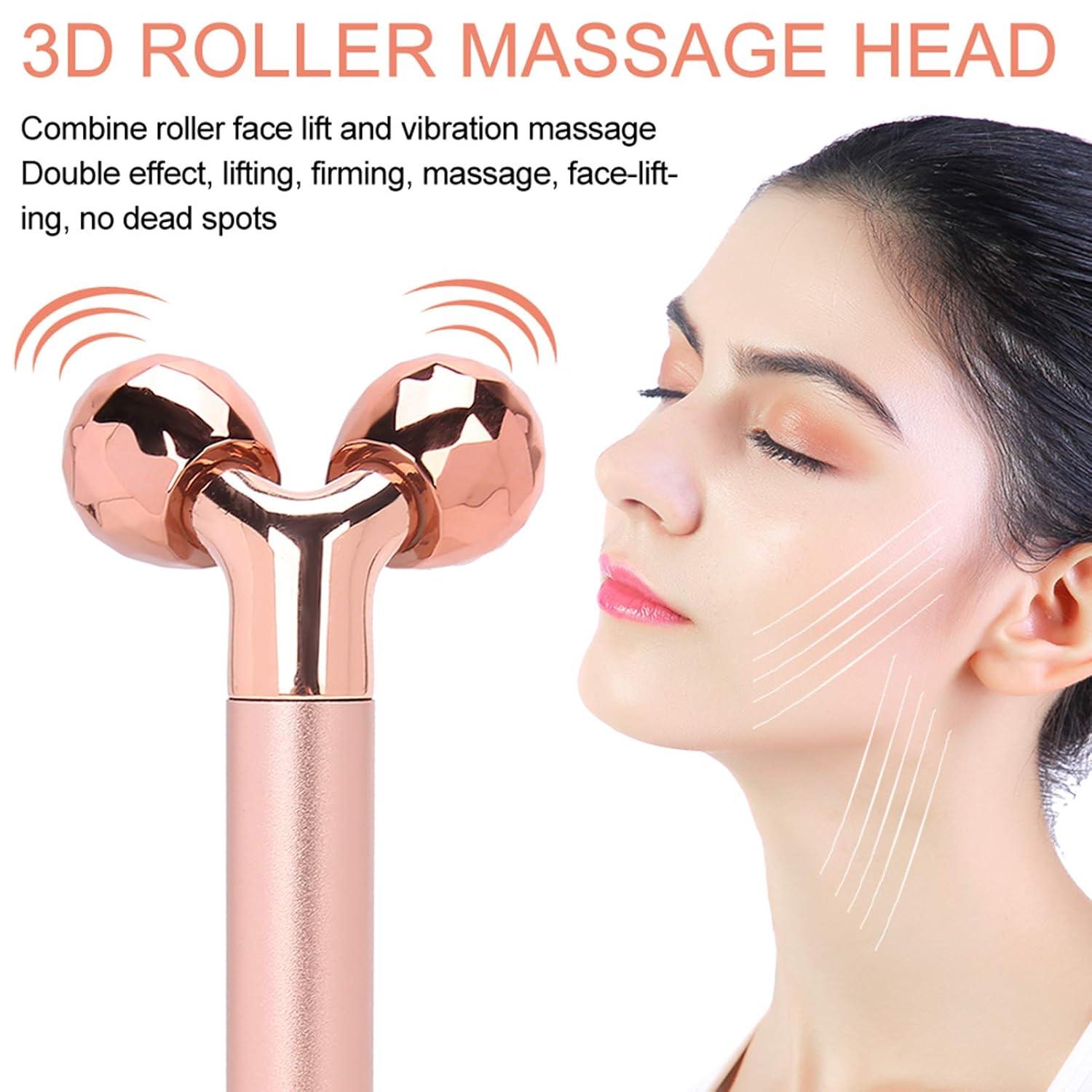 Buy Electrical 3D Face Roller - V-Face Massager with Micro Vibration ...