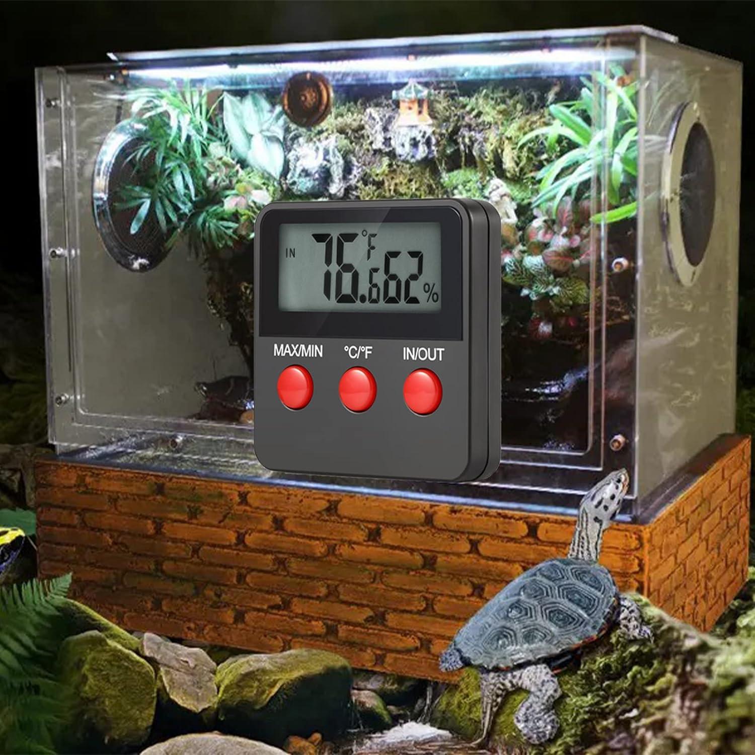 GERUI battery operated temperature/humidity meter for terrariums ...