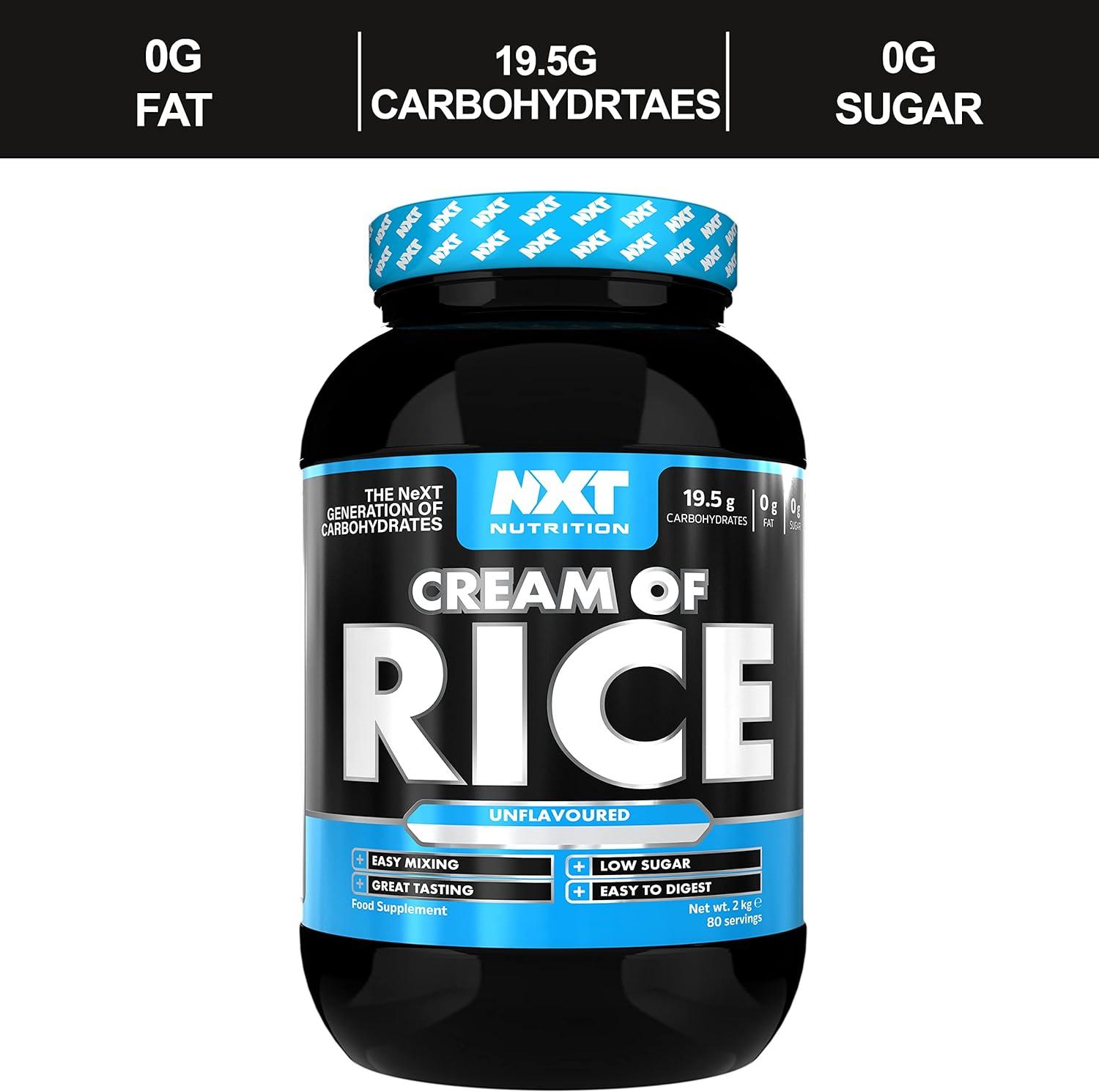 NXT Nutrition Cream of Rice 2kg - 80 Servings | Unflavoured Gluten-Free ...