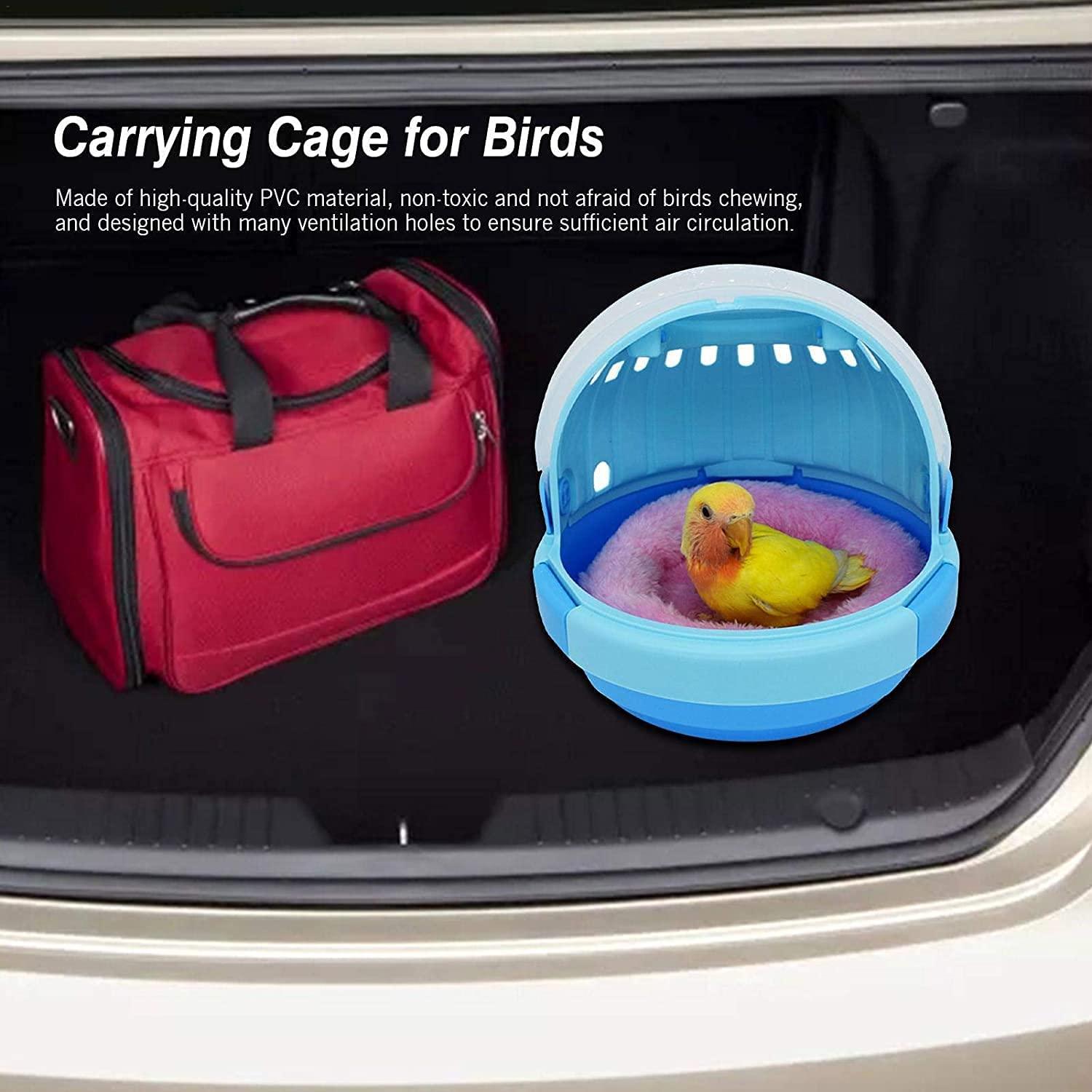 Portable Bird Carrier with Handle - Lightweight & Transparent Parrot ...