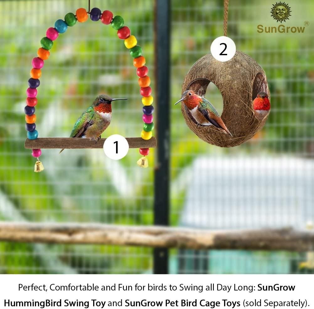 Sungrow Parakeet Budgie & Hummingbird Swing Perch - Wooden Dowel ...