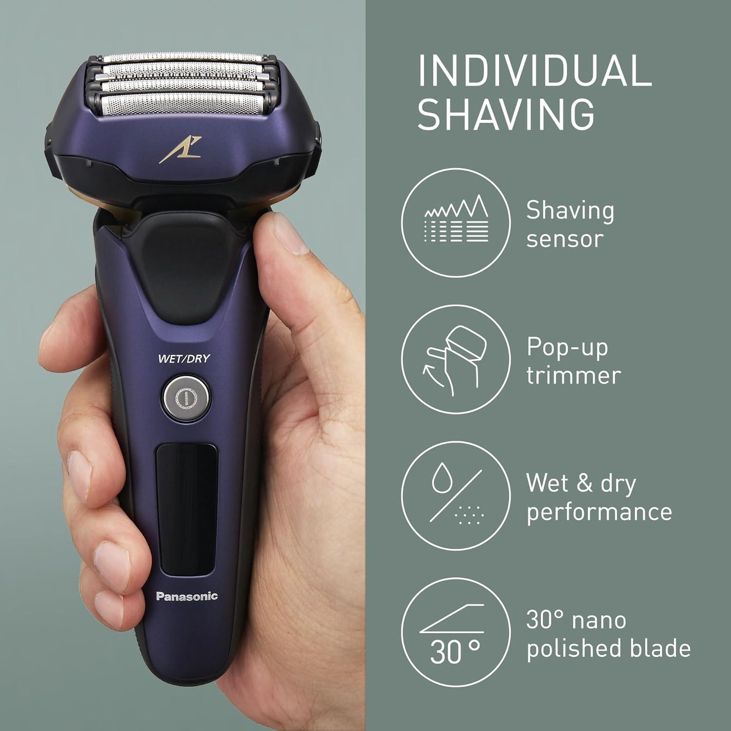 Panasonic ES-LV67 5-Blade Wet & Dry Electric Shaver for Men ...