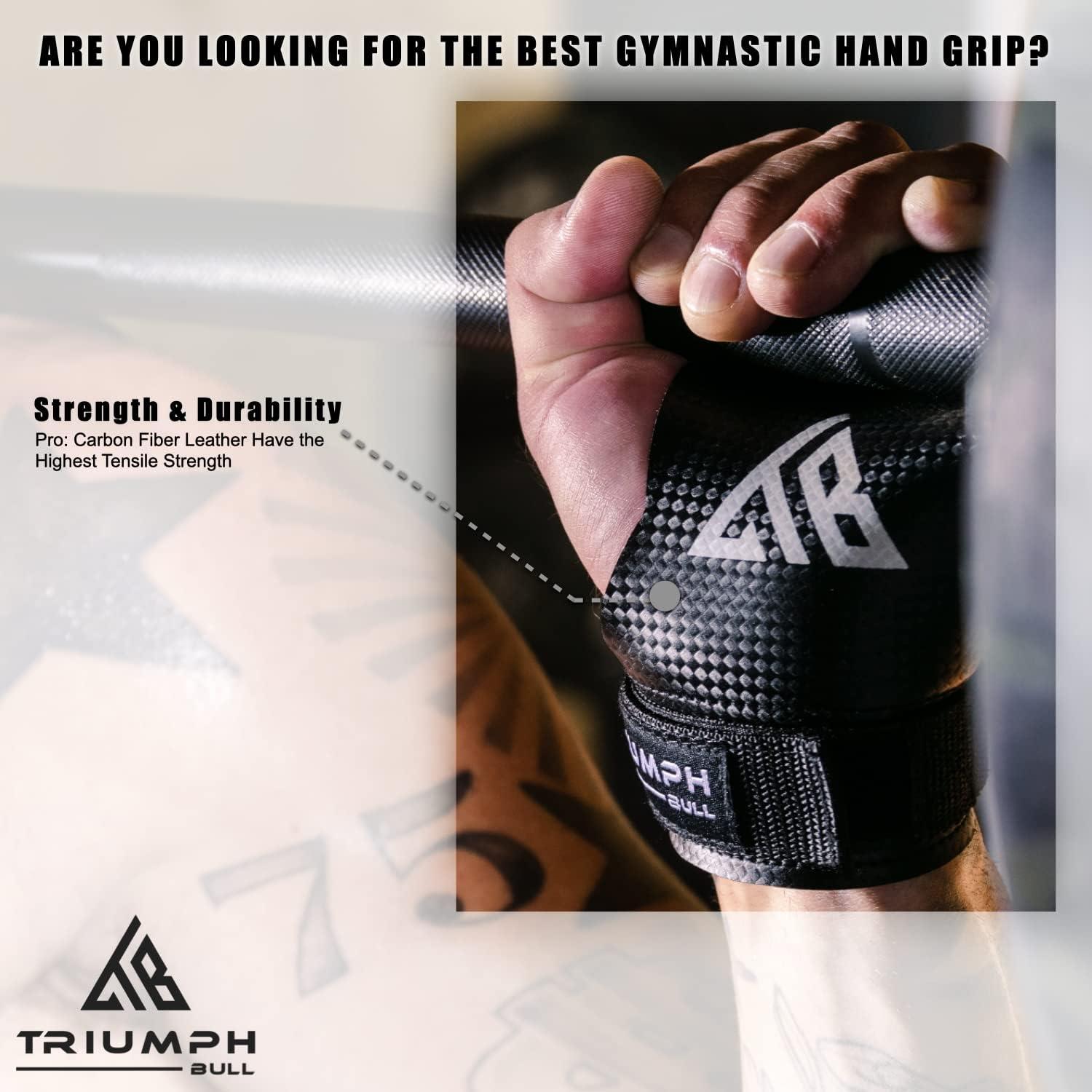 Triumph Bull Hand Grips for Crossfit | Pull Up Grips with Wrist Straps ...