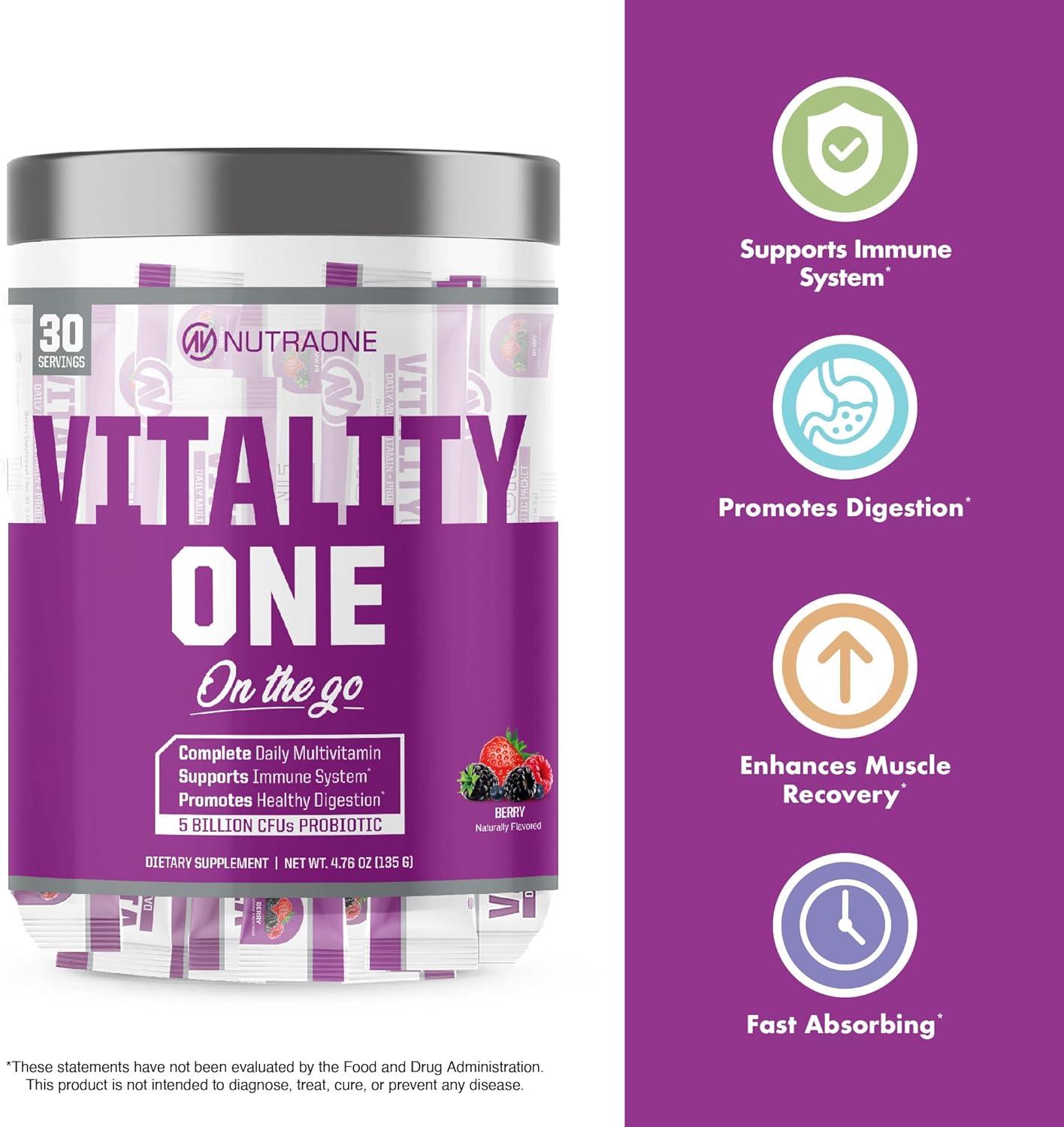 NutraOne VitalityOne On The Go Orange Cream Multivitamin Probiotic ...