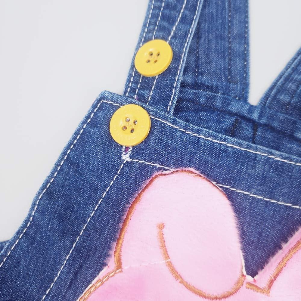 KIDSCOOL SPACE Baby Girl Jean Overalls | Toddler Denim Bunny Outfit 12 ...