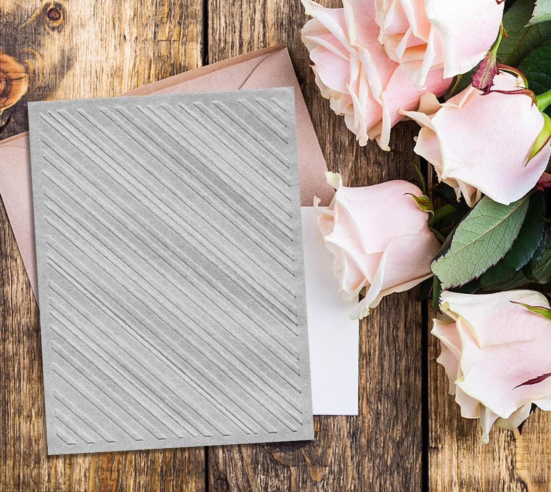 ALIBBON Diagonal Stripe Plastic Embossing Folder - DIY Scrapbooking & Card Making Decorations ...