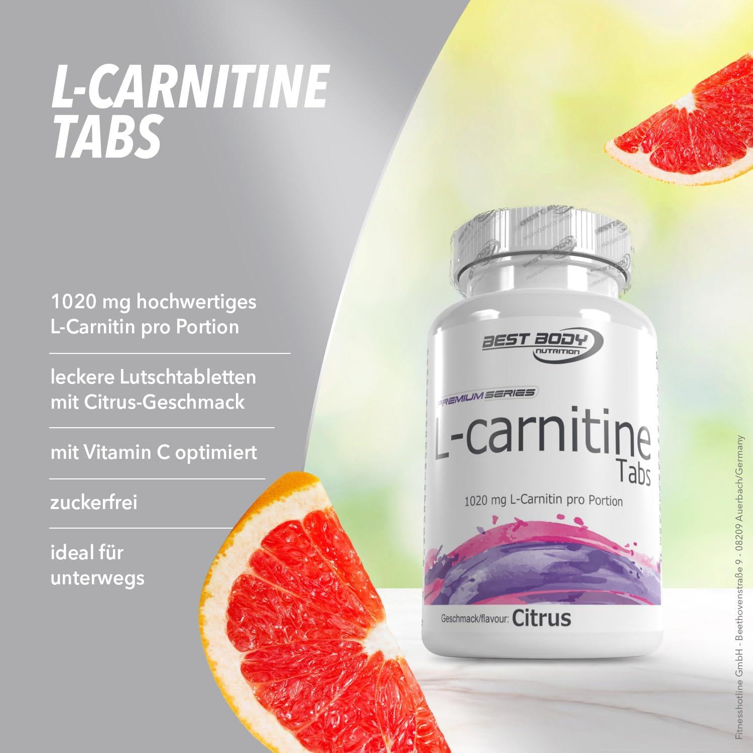 Best Body Nutrition L-Carnitine Tabs - Citrus Flavor 60 Pack for Weight ...