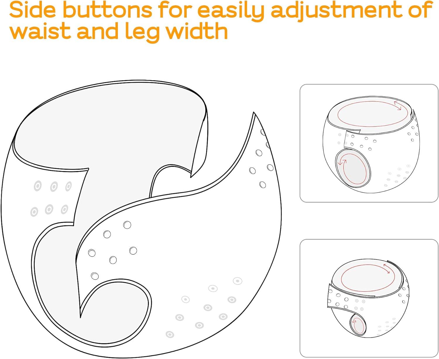 Luxja Reusable Swimming Diapers for Babies | Adjustable Swim Trunks (0 ...