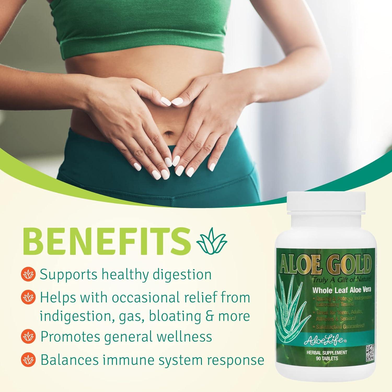 Aloe Life Aloe Gold Tablets - Immune Support & Digestive Health ...