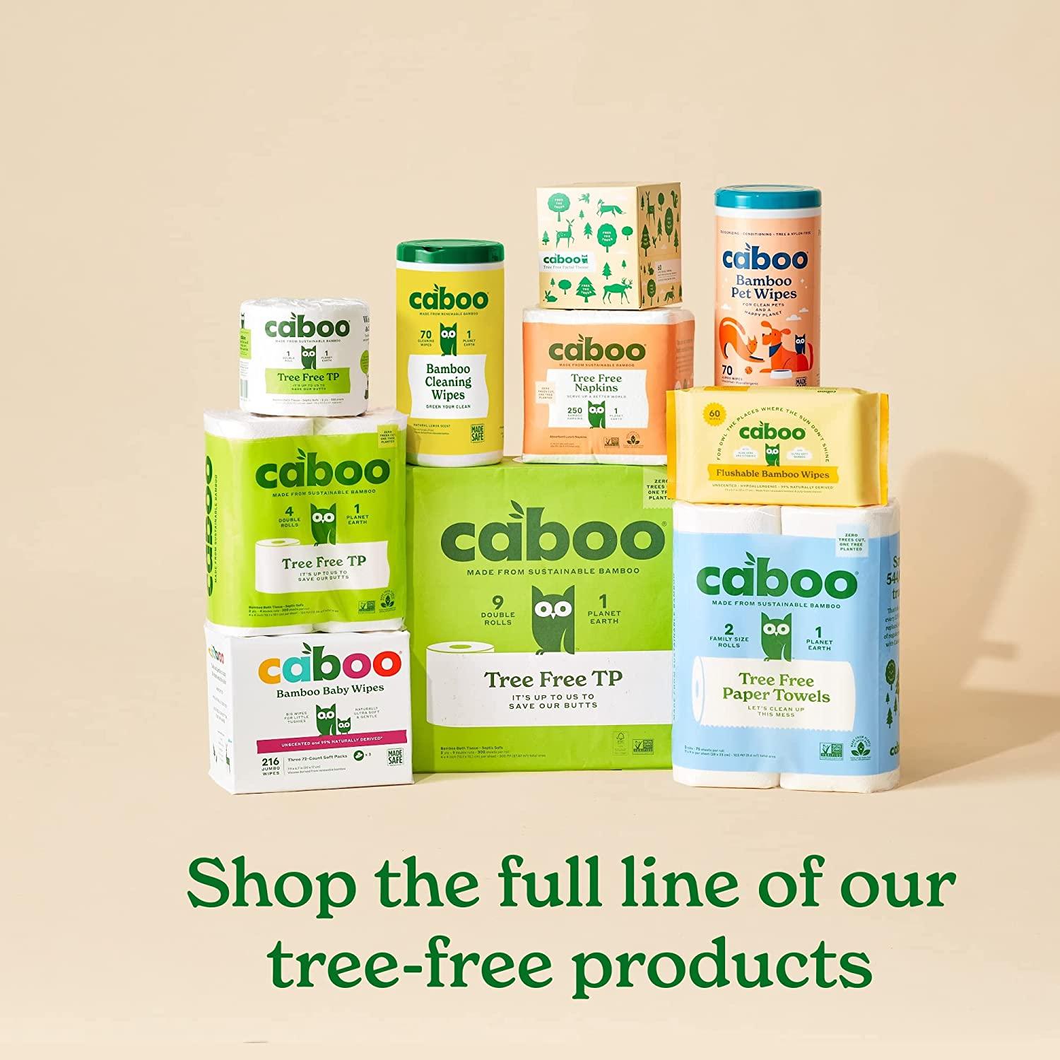 Caboo Tree Free Bamboo Toilet Paper - 24 Double Rolls, Septic Safe ...