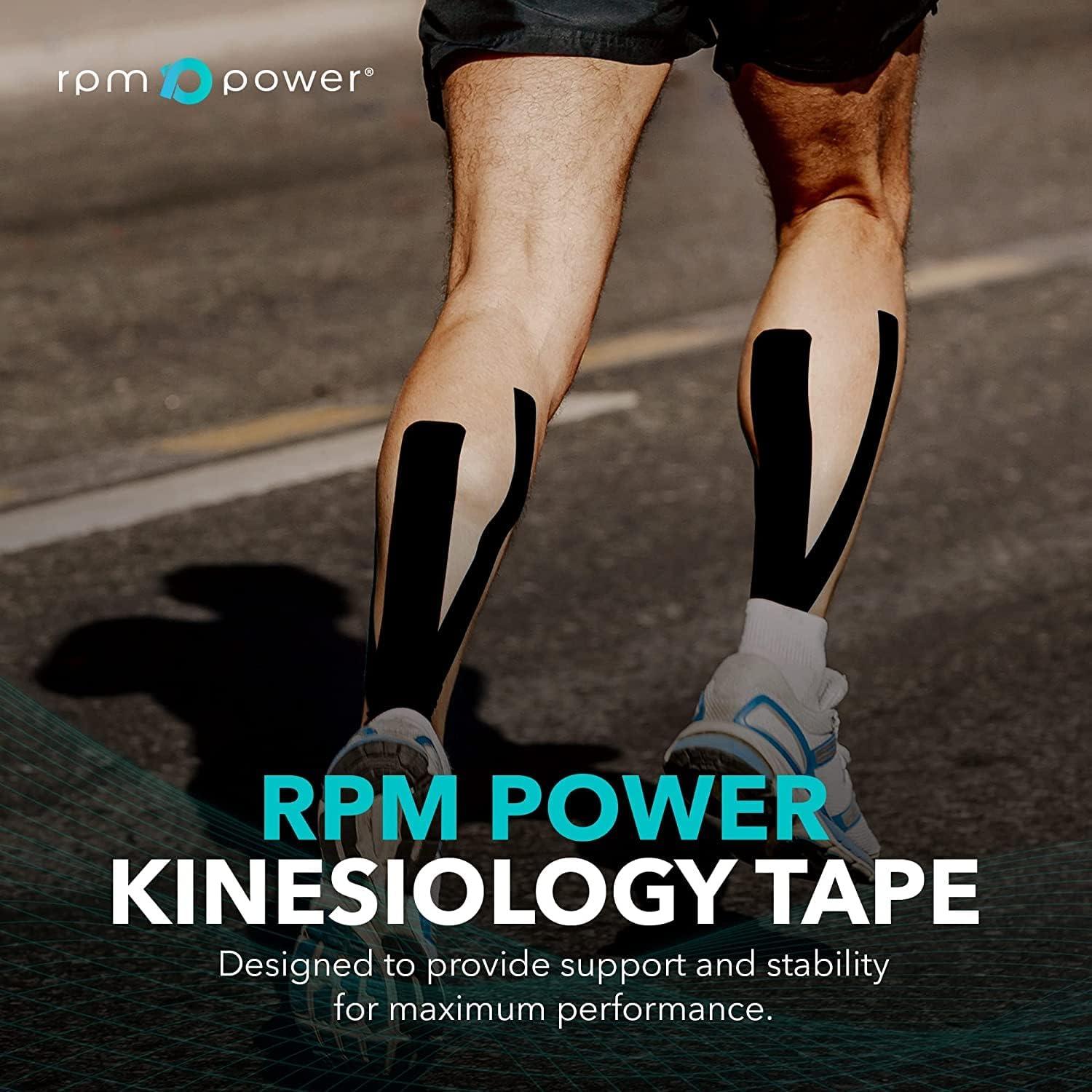 RPM Power Kinesiology Tape (5 Metres) - Latex-Free Water Resistant ...