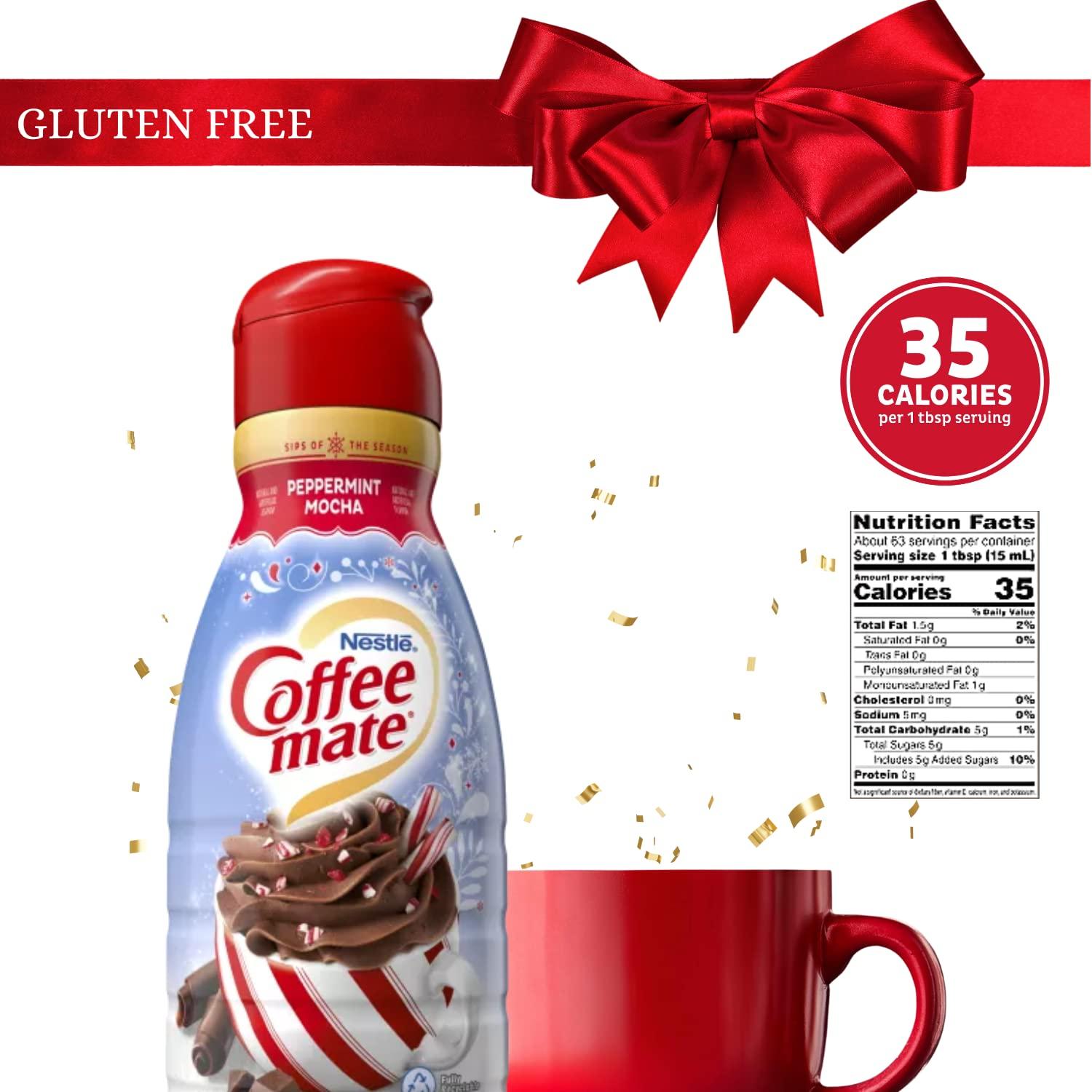 Coffee Mate Peppermint Mocha Creamer Bundle 2 Bottles of Flavored ...