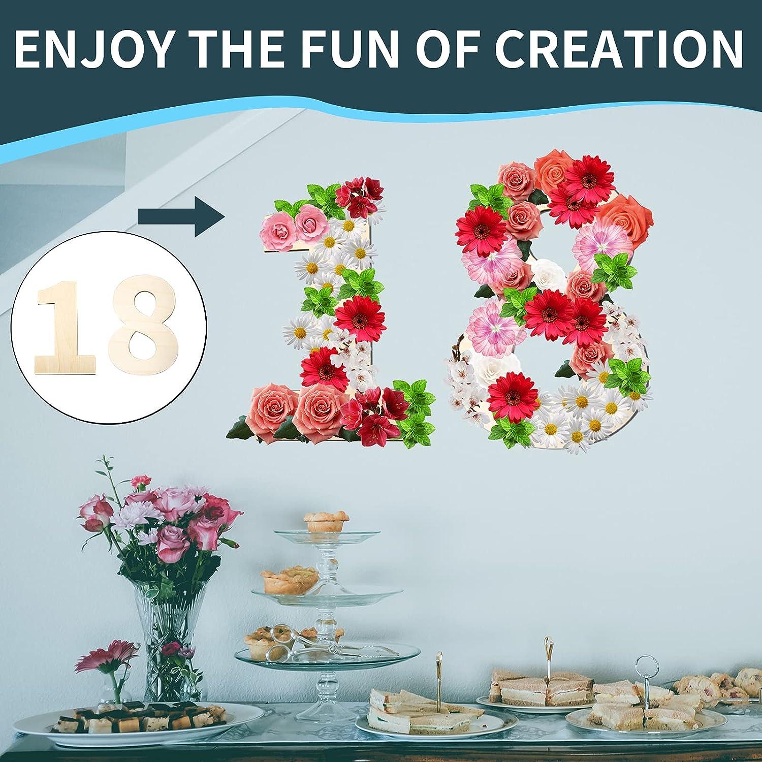 14 Inch Blank Wood Number 1 - Large Unfinished Wooden Sign for DIY ...