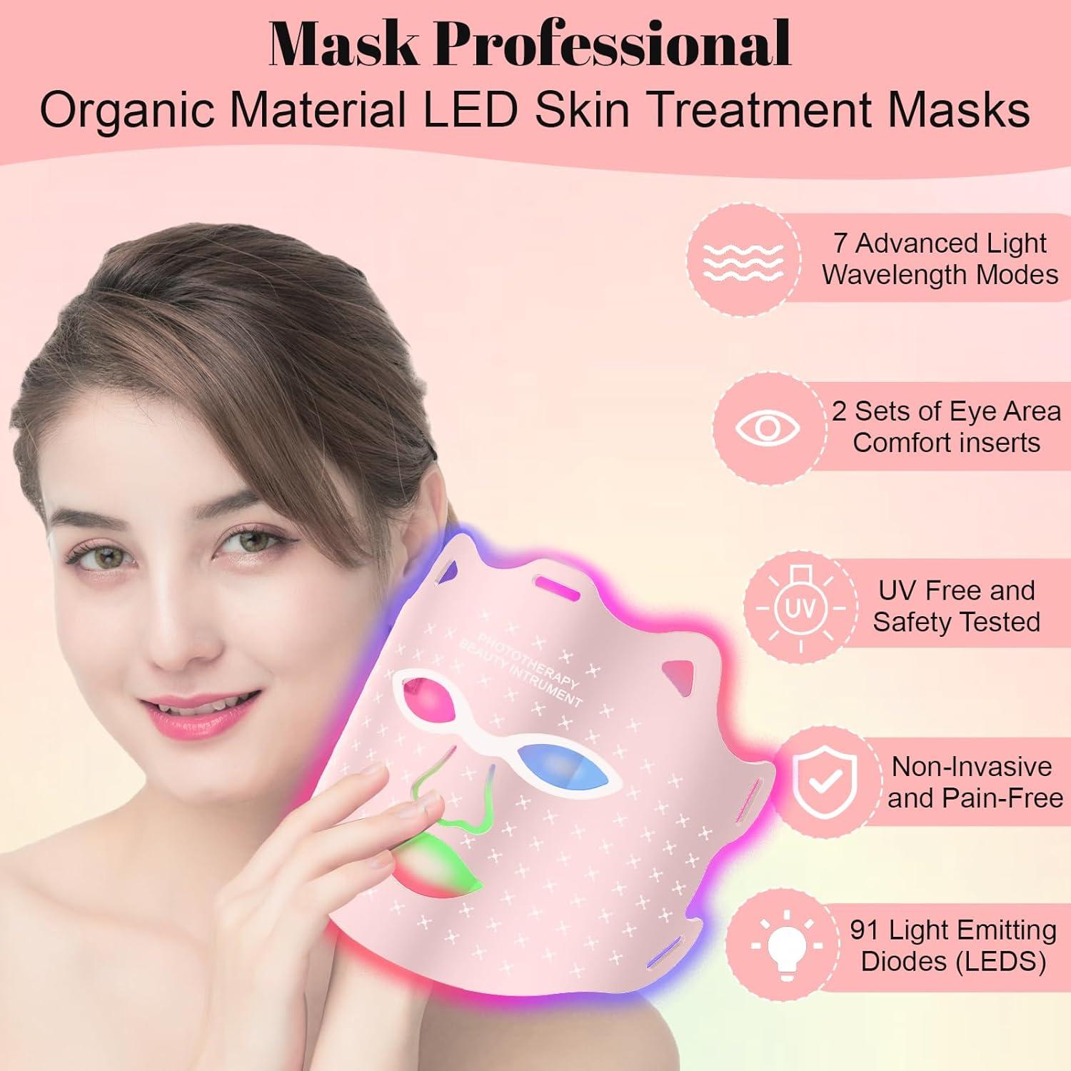 Red Light Therapy Mask | Blue Revive LED Face Mask for At-Home Light ...
