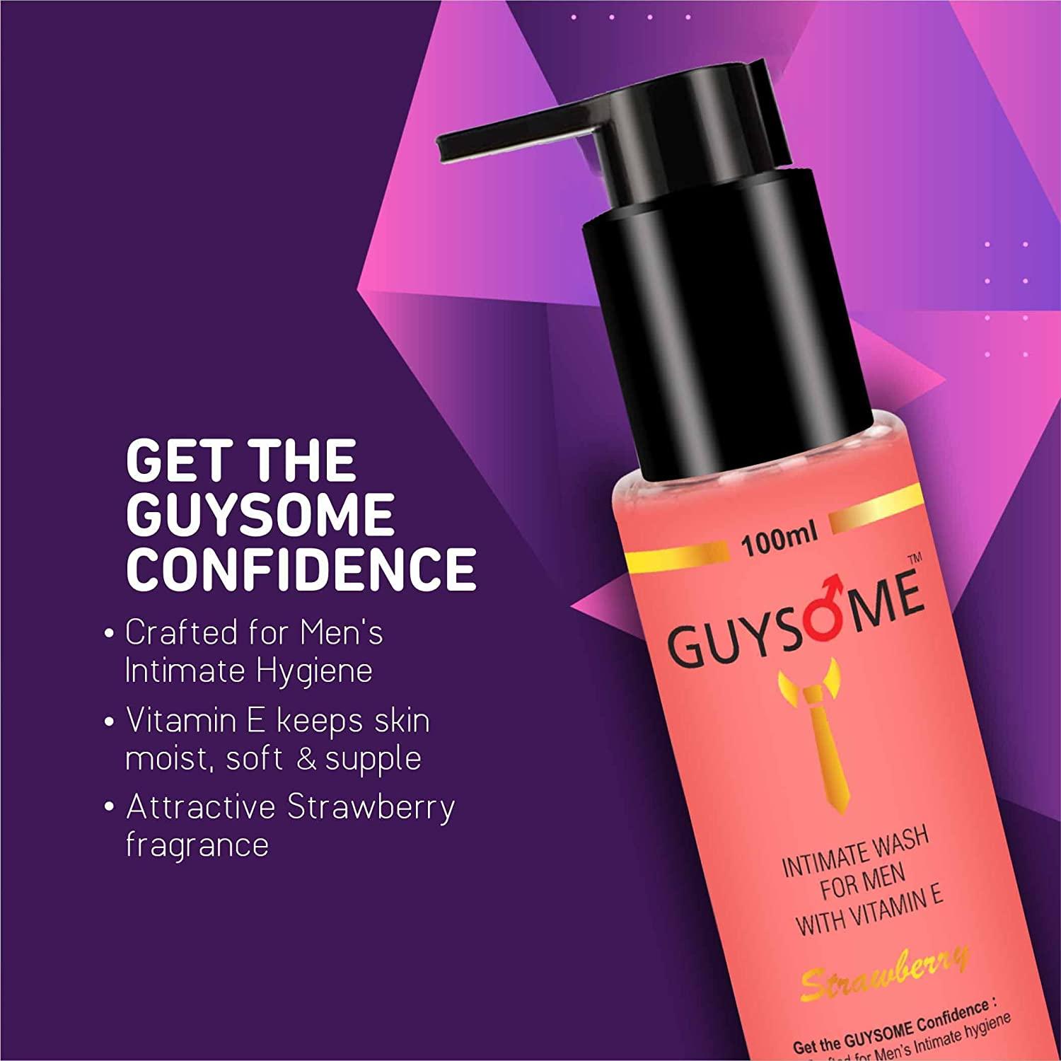 GUYSOME Men's Intimate Wash 3.38 FL Oz - pH Balanced for Sensitive Skin ...