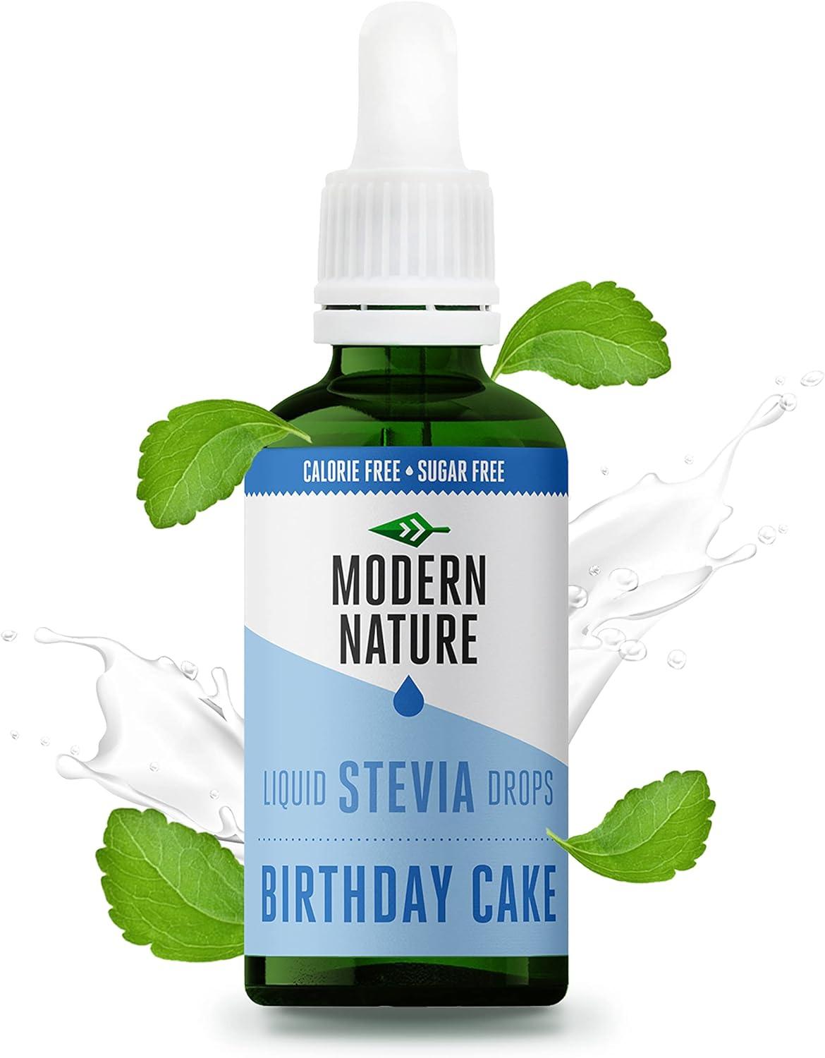 Modern Nature Birthday Cake Flavour Drops - Liquid Stevia Drops ...