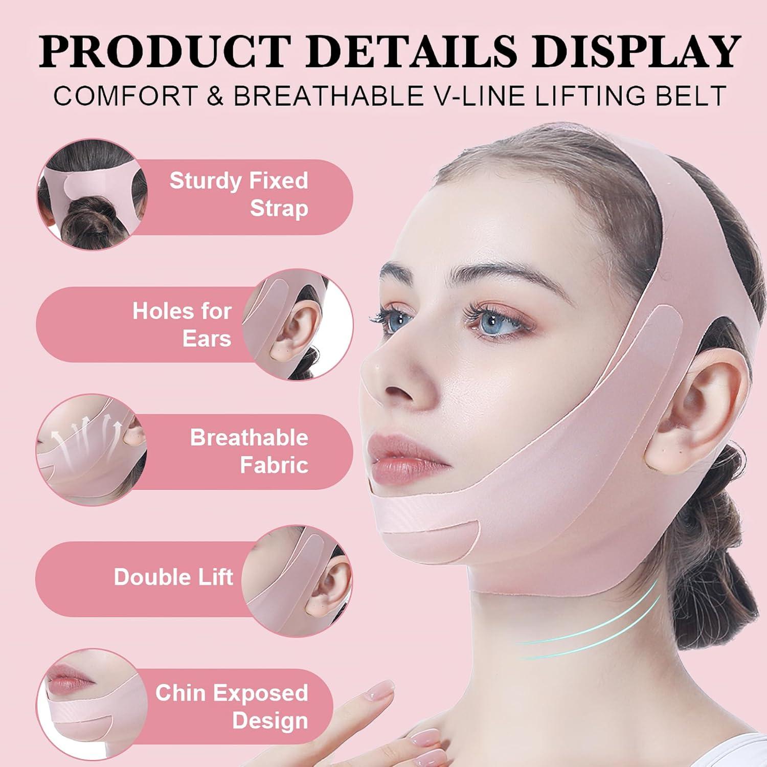 Facial Lifting Belt - Double Lift Soothing & Comfy Face Lift Strap ...