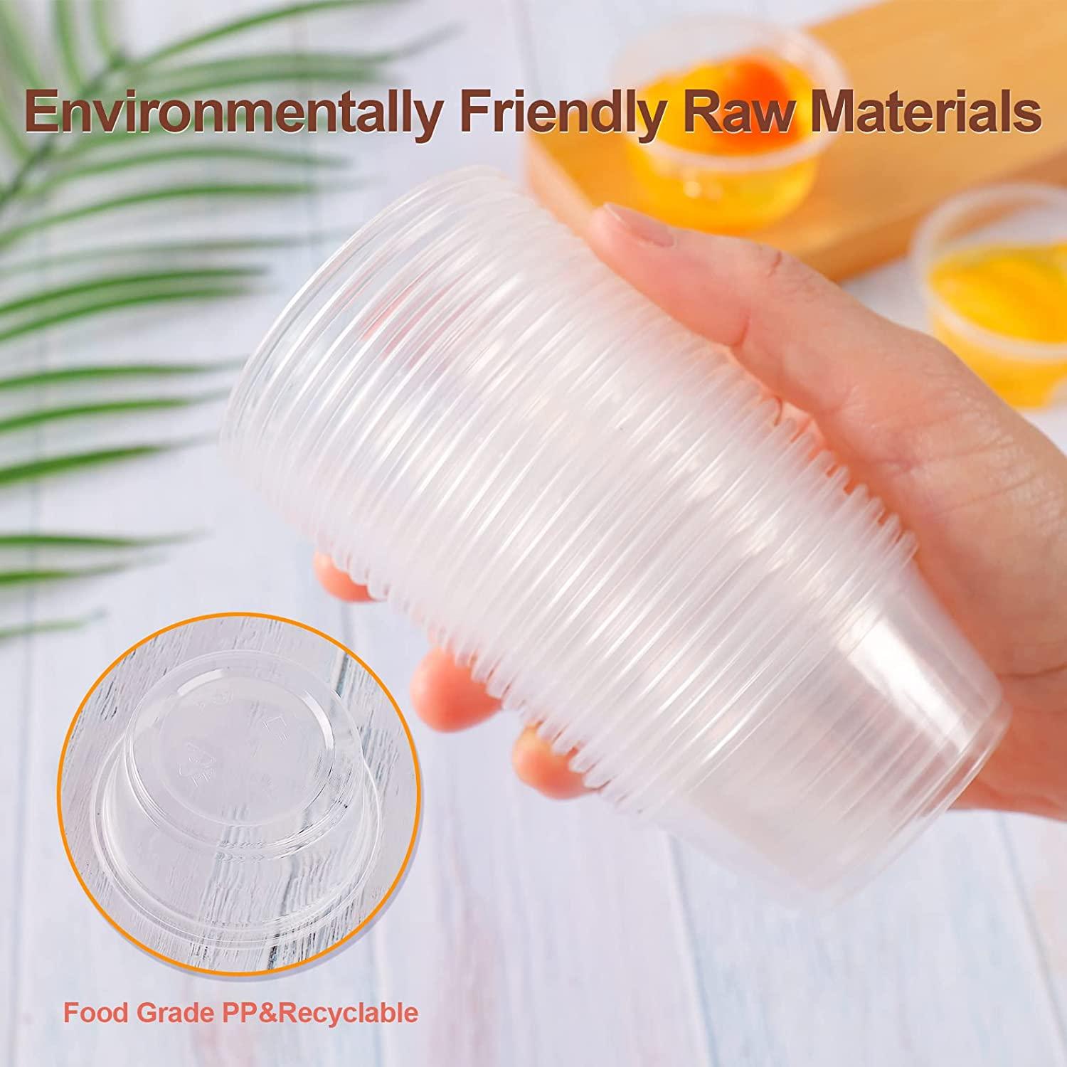 TashiBox 200 Pack of 2-Ounce Disposable Plastic Jello Shot Cups with ...