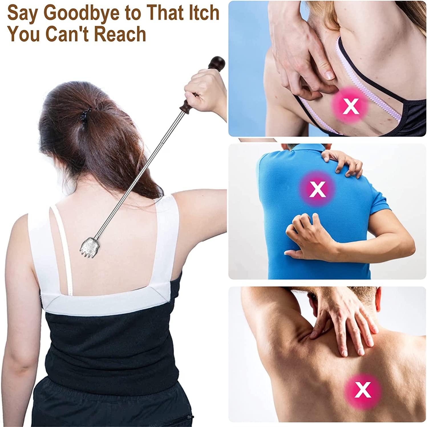 Extendable Telescoping Back Scratcher for Adults - Wooden Handle ...