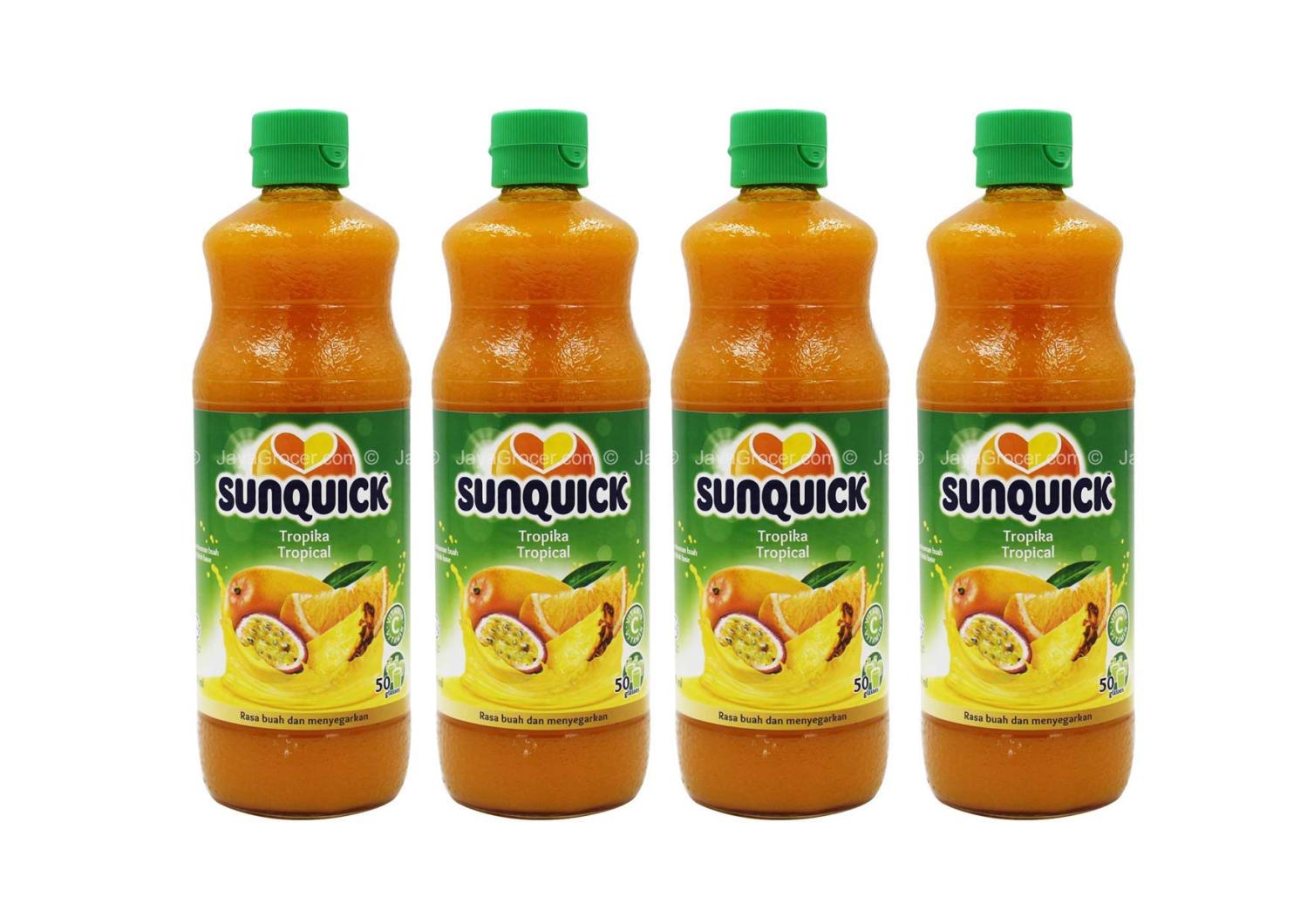 Buy Sunquick Cordial Tropical 700ml (4 Bottles) - Refreshing ...
