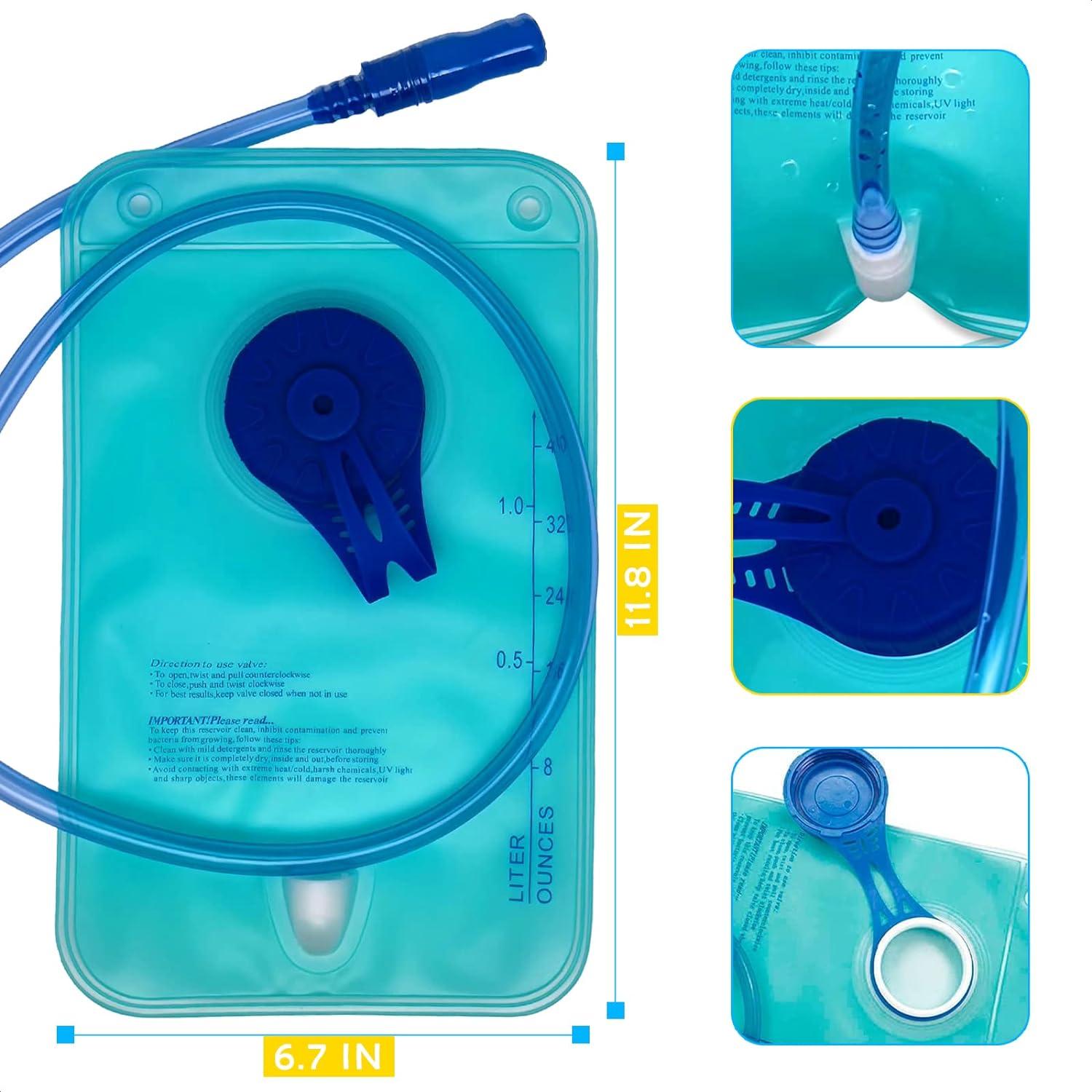 1L Hydration Bladder Backpack for Hiking | Reusable Leak Proof Water ...