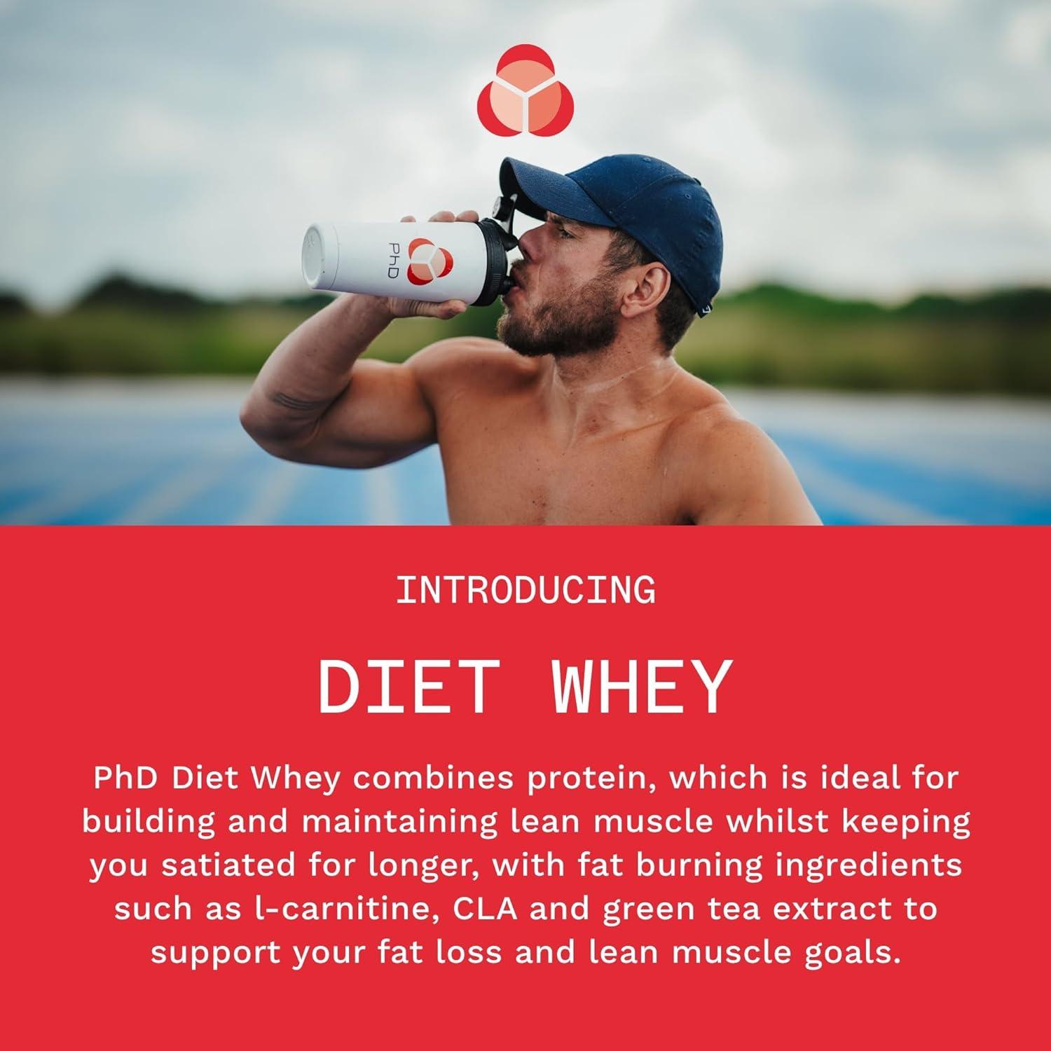 PhD Nutrition Diet Whey Protein Powder - Low Calorie, Low Carb, High ...