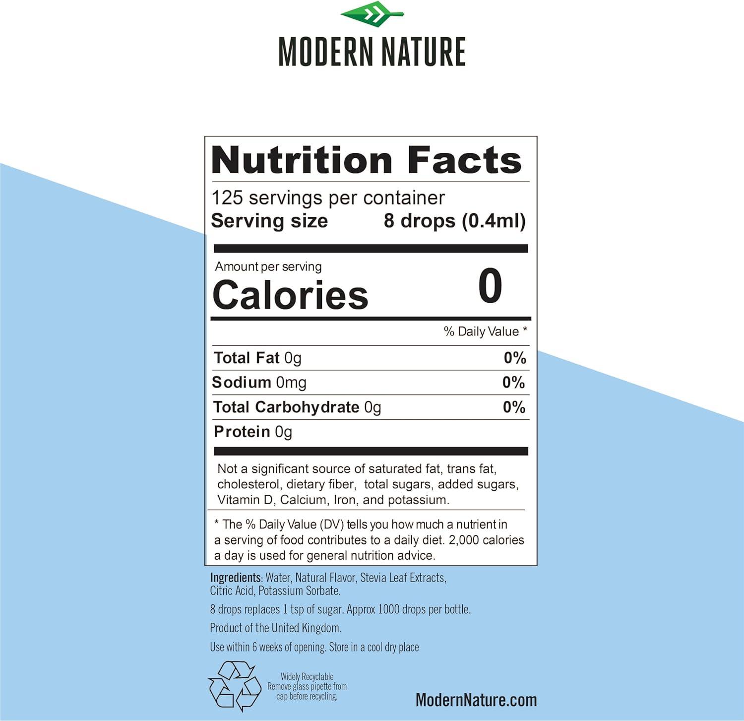 Modern Nature Birthday Cake Flavour Drops - Liquid Stevia Drops ...