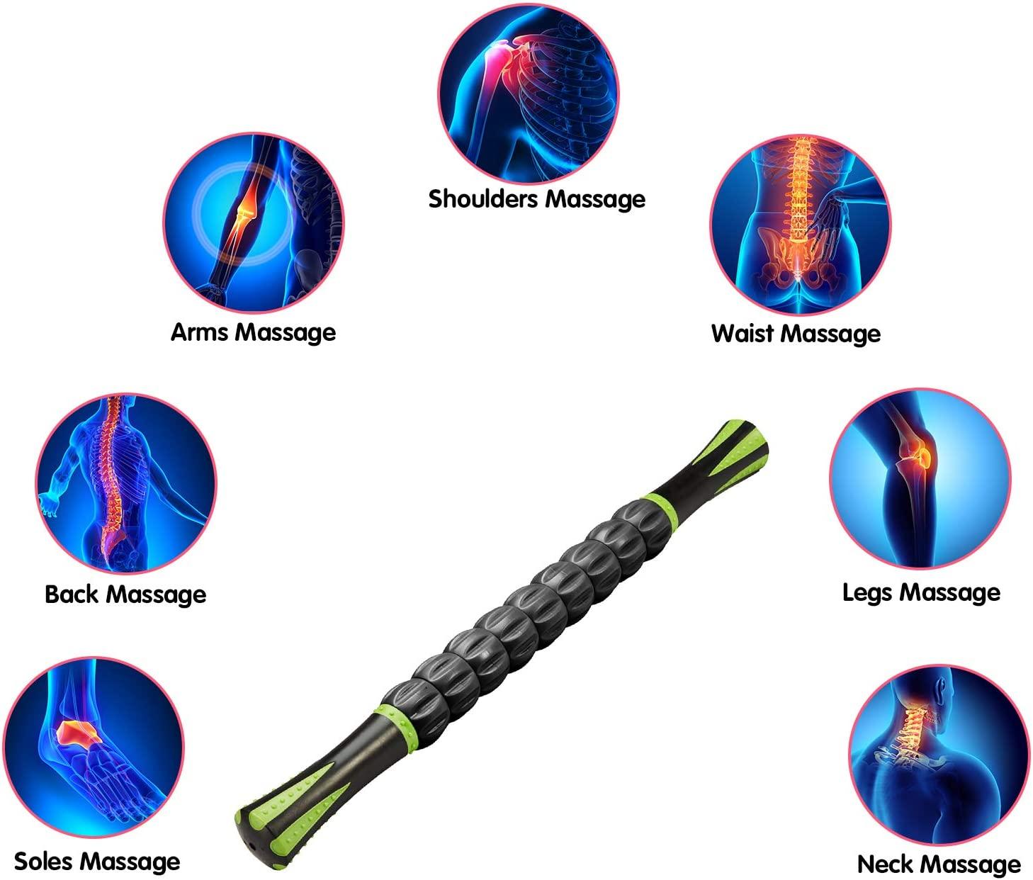 REEHUT 18 Muscle Roller Massage Stick Tool for Athletes - Relieve ...