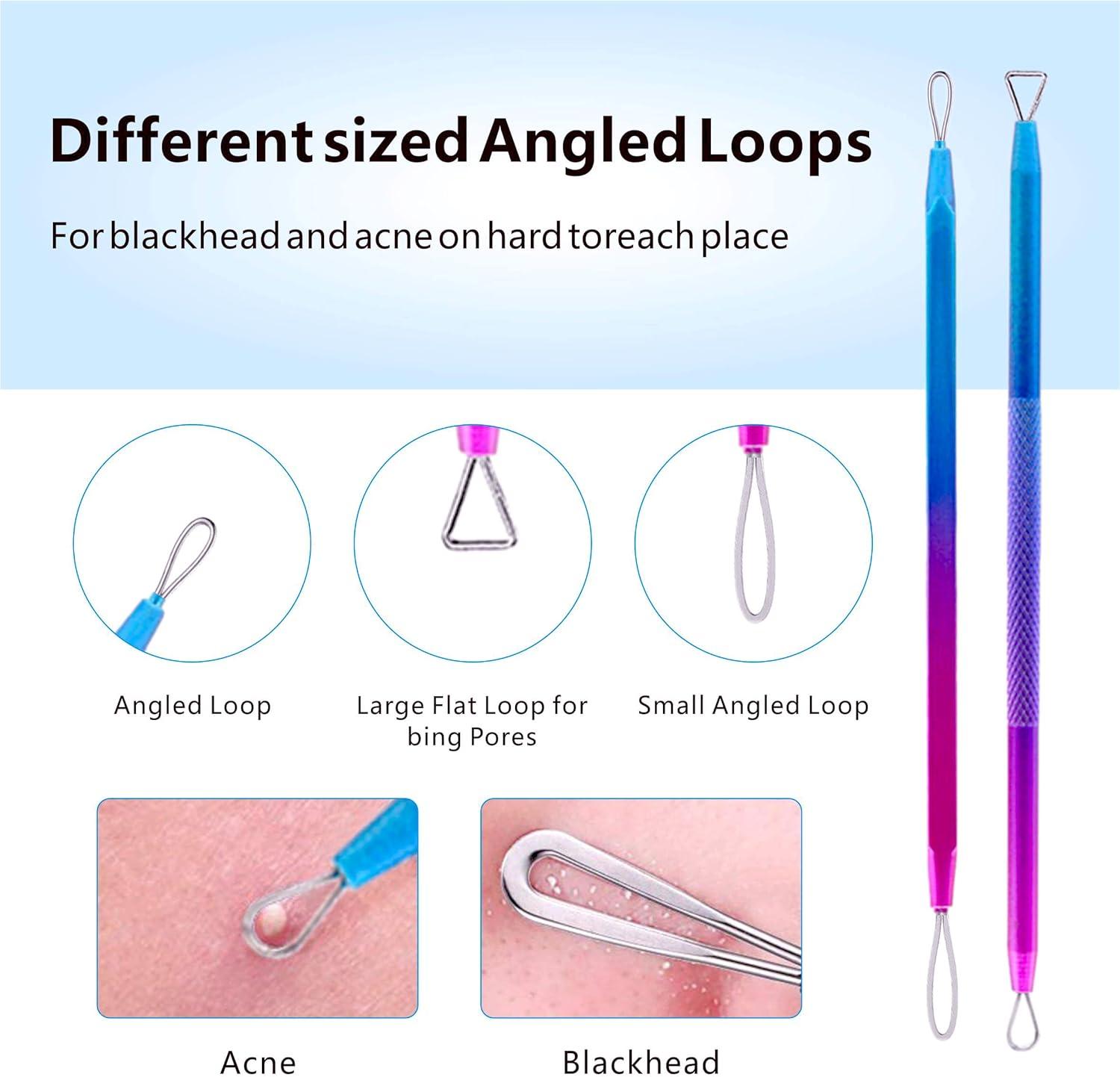 Ybaoo Blackhead Remover Extractor Tool Kit - 10 pcs Professional ...