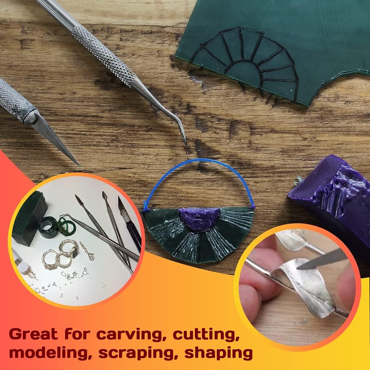 Stainless Steel Wax Carvers Set - Set of 12 Tools for Modeling, Sculpting, and Shaping Clay and ...