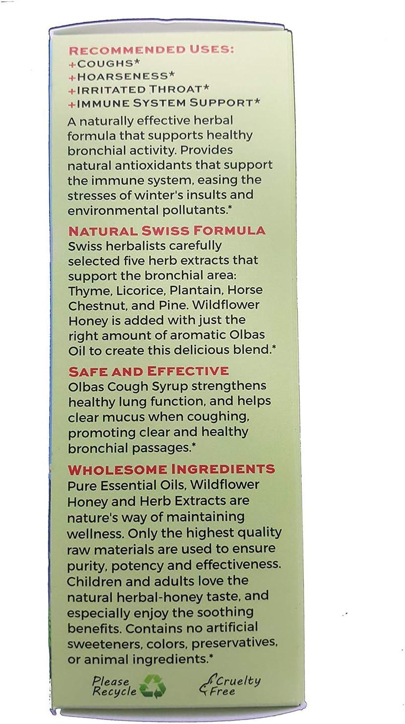 Olbas All Natural Cough Syrup - 4 oz Bronchial Support Formula | Buy ...