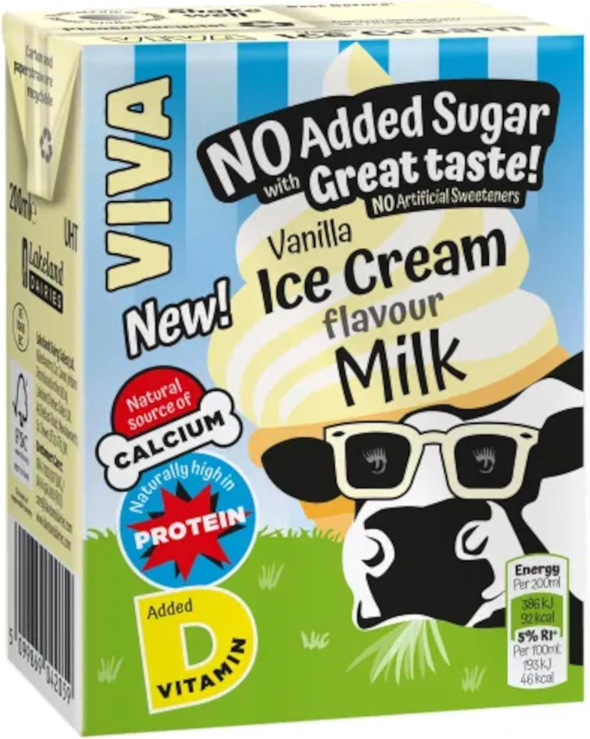 Viva Flavoured Milk Cartons Bundle 3x9x200ml | 9 x Strawberry 9 x ...