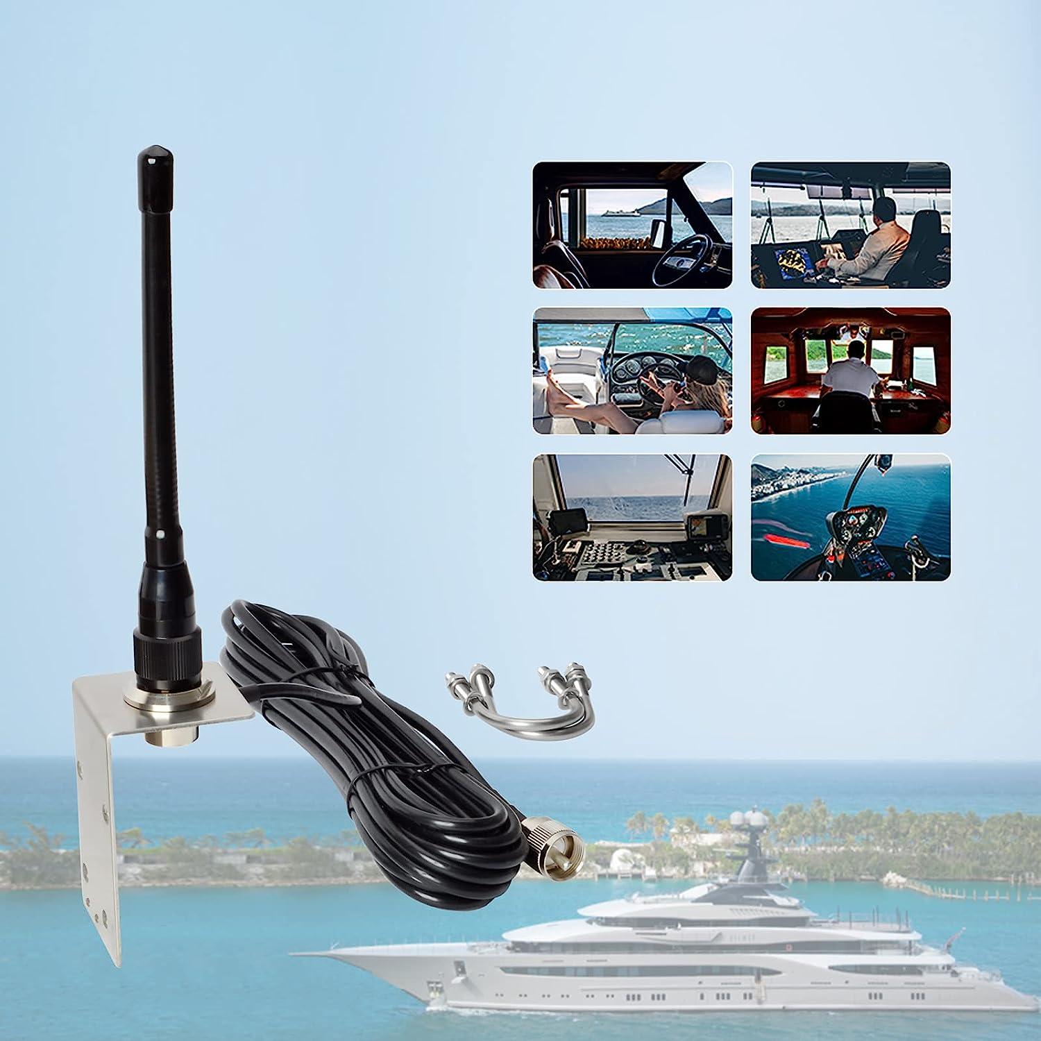 UAYESOK VHF Marine Antenna 159V Stubby Boat Antenna PL259 Connector W ...
