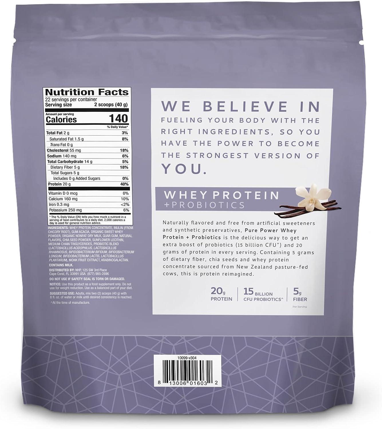 Dr. Mercola Pure Power Protein Powder Vanilla 31 oz - Non GMO, Soy and ...