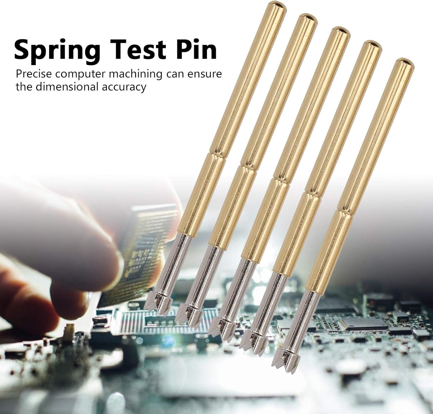100Pcs Spring Probe 2mm 4 Claws Brass Spring Loaded Contact Pins Test ...