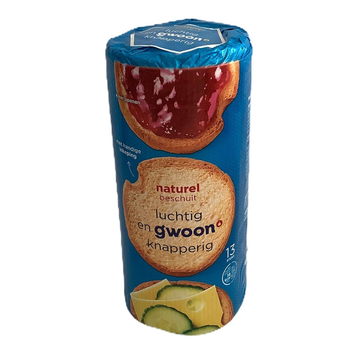 Buy Gwoon Natuur Beschuit Zwieback - 4x125g Bulk Pack | Authentic Dutch ...