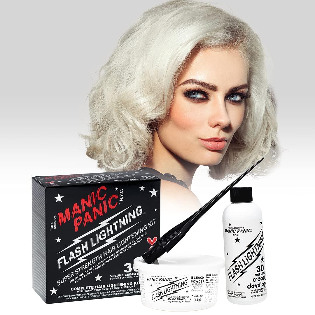 MANIC PANIC Flash Lightning Hair Bleach Kit - 30 Vol - Vegan & Cruelty ...
