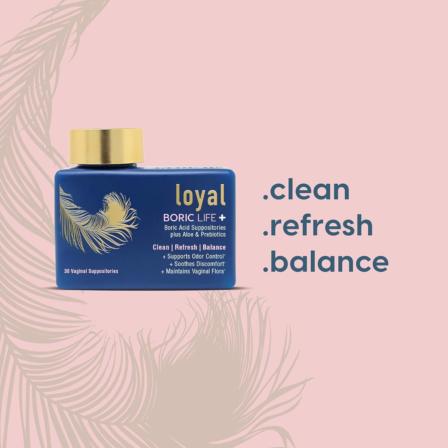 Loyal Boric Life Plus Vaginal Suppositories with Aloe & FOS - 30 Count ...