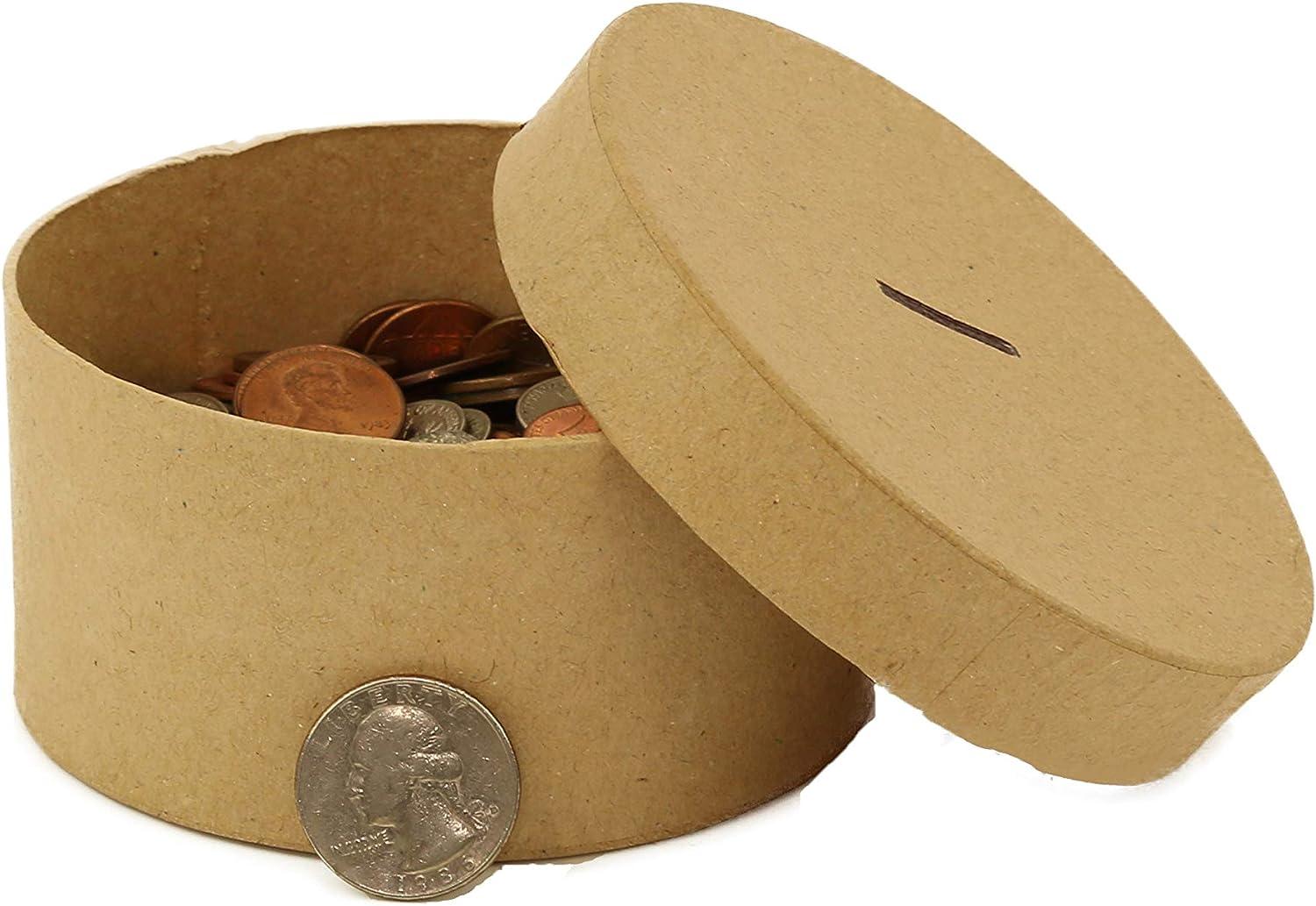Round Paper-Mache DIY Gift Box with Lid, Pack of 6 - 6 Count | Better ...