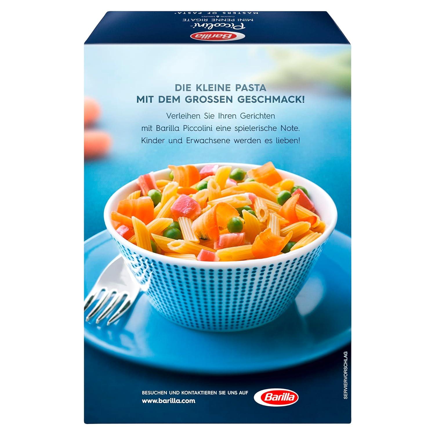 Barilla Pasta Piccolini Mini Penne Rigate - High-Quality Durum Wheat ...